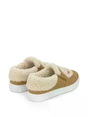 Philipp Plein Shearling-trim Hexagon Sneakers