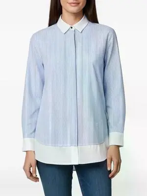 Balenciaga Striped Contrast-detail Shirt