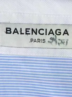 Balenciaga Striped Contrast-detail Shirt