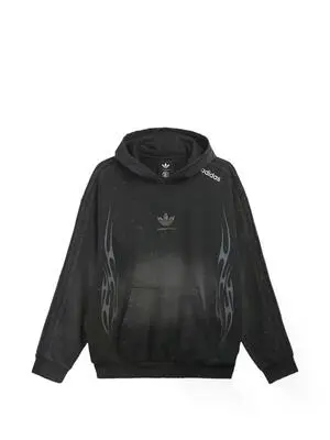 HELLSTAR X Adidas Graphic-print Fleece Hoodie