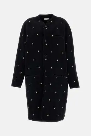 RIER Cappotto Corto Walker Krokus In Lana - Nero