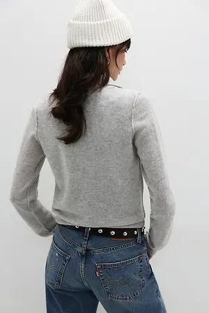 Free People Rhode Cashmere Cardigen - Frost