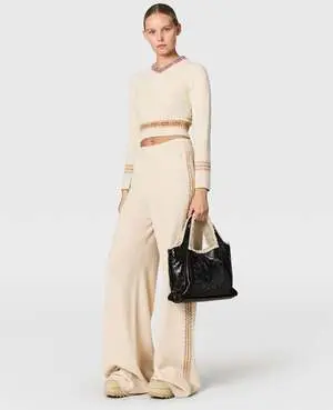 Stella McCartney Fair Isle V-neck Cropped Sweater