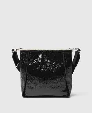 Stella McCartney Logo Cracked Patent Crossbody Bag