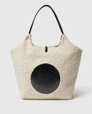 Stella McCartney Logo Cracked Patent Reversible Tote Bag