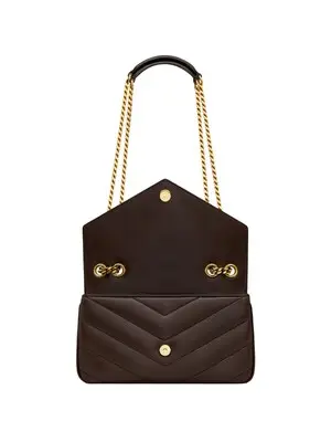 Saint Laurent Small Quilted Calfskin Loulou Bag - Brown
