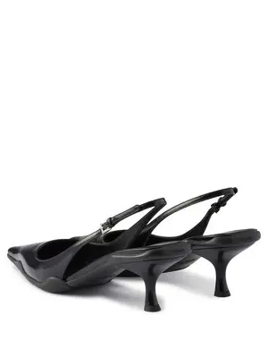 Prada Brushed Leather Slingback Pumps
