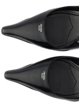 Prada Brushed Leather Slingback Pumps