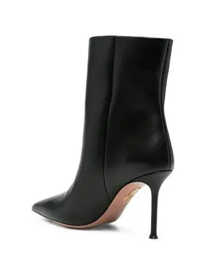 AQUAZZURA Harper 85 Leather Ankle Boots
