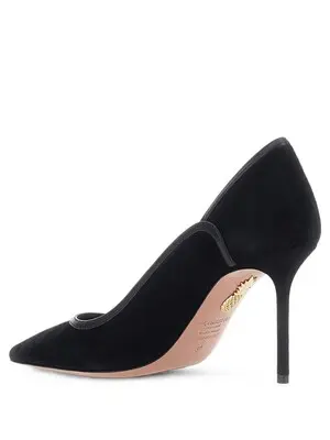AQUAZZURA Plush 85 Suede Pumps
