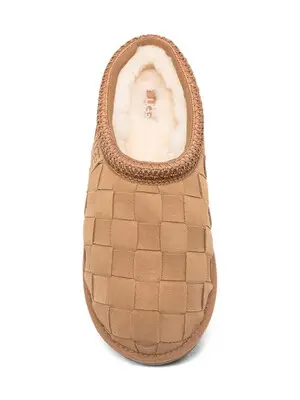 UGG Woven Suede Tasman Slippers - Brown