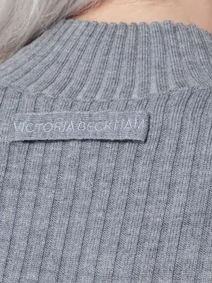 Victoria Beckham Georgia Fine Ribbed Merino Wool Sweater