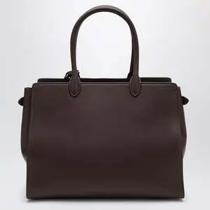 Prada Large Radica Prelude Handbag In Leather - Brown