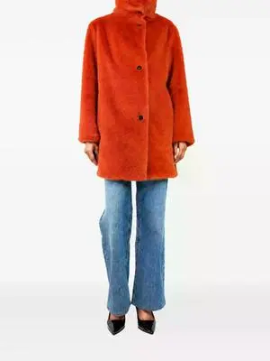 PAUL SMITH VINTAGE High-neck Faux-fur Coat