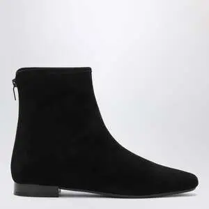 TOTEME Pointed Ankle Boots In Suede - Black