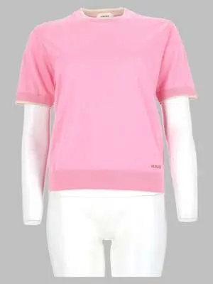 Versace Maglia In Lana Con Logo - Pink