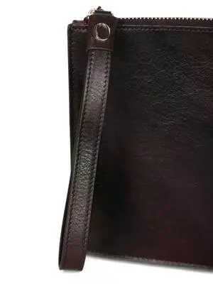 Orciani Logo-embossed Leather Pouch