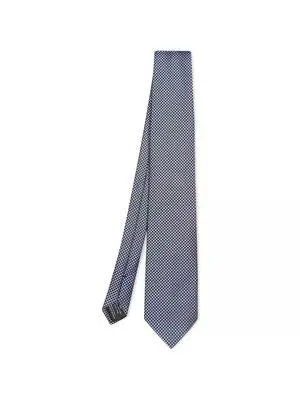 TOM FORD Geometric-pattern Tie - Blue