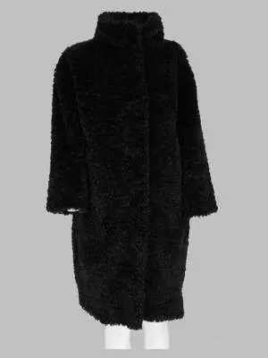 Herno Cappotto Teddy Curly In Ecopelliccia - Black