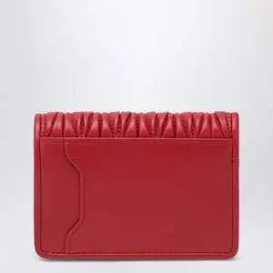 Miu Miu Black Card Holder In Matelasse Nappa Leather