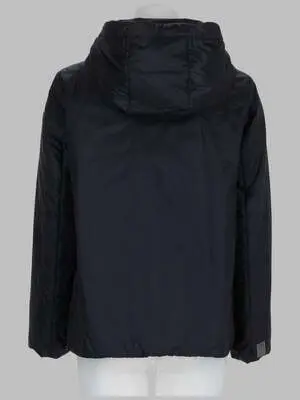 Max Mara Giacca Imbottita Con Cappuccio In Tela Antigoccia - Blue