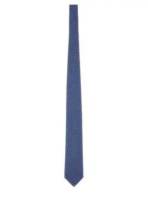 FERRAGAMO Cravatta In Seta - Blue