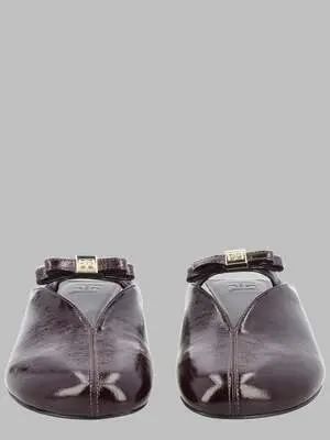 GANNI Mule Sue Con Tacco Basso - Brown