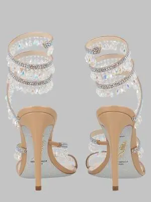 Rene Caovilla Sandalo Chandelier Con Tacco - Cream