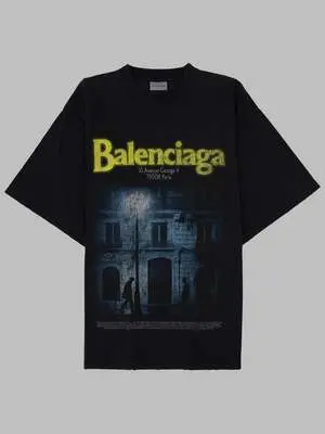 Balenciaga T-shirt Con Stampa - Black