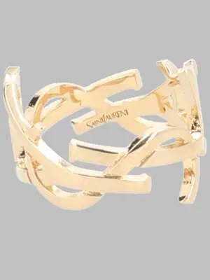 Saint Laurent Anello Ferma Sciarpa Cassandre - Gold