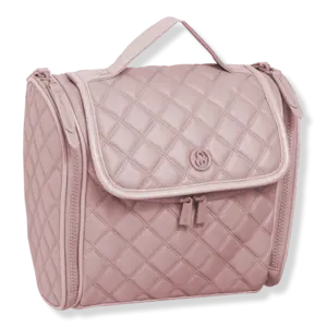 Joan & David Diamond Quilted Puffer Nylon Toiletry Organizer With Gusset Zip Compartment