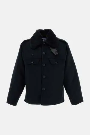 Junya Watanabe Giaccone In Cashmere Beaver - Blu