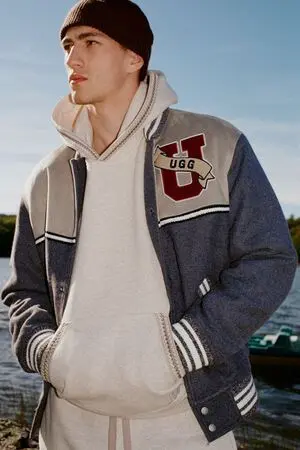 UGG Soft Retro Varsity Jacket - Grey