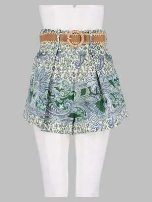 Zimmermann Paisley Ottie Tuck Shorts