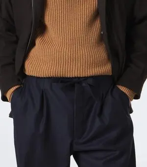 STOFFA Stòffa Wool And Cashmere Wide-leg Pants