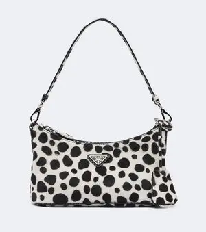 Prada Mini Printed Calf Hair Shoulder Bag