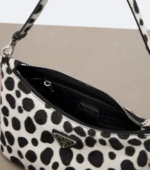 Prada Mini Printed Calf Hair Shoulder Bag