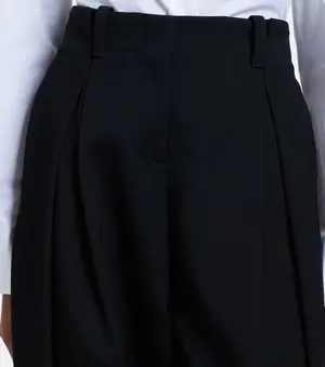 Givenchy Pinch Pleated Wool Wide-leg Pants