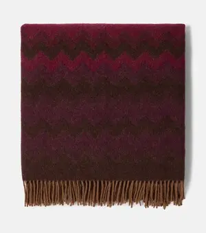 Missoni Anemone Fringed Wool-blend Throw - Multicoloured