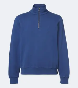 Orlebar Brown Wyatt Cotton Jersey Half-zip Sweatshirt - Blue