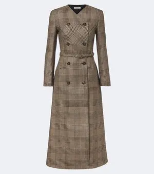 EMILIA WICKSTEAD Gilliane Houndstooth Wool-blend Blazer Dress - Brown