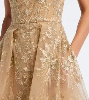 Elie Saab Floral Lace Cocktail Dress