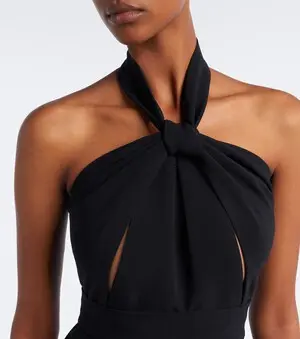 Elie Saab Crêpe Halterneck Gown - Black