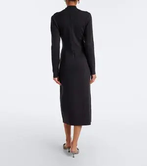 Oscar De La Renta Beaded Wool-blend Sweater Dress