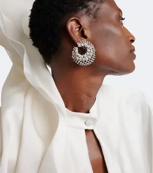 Yeprem Y-couture 18kt White Gold Earrings With Diamonds