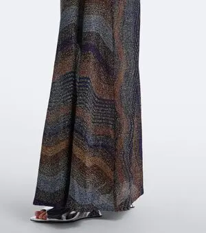Missoni Draped Printed Lamé Gown
