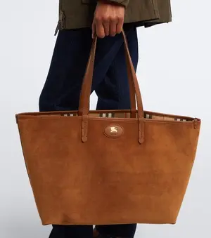 Burberry Bloomsbury Medium Reversible Suede Tote Bag