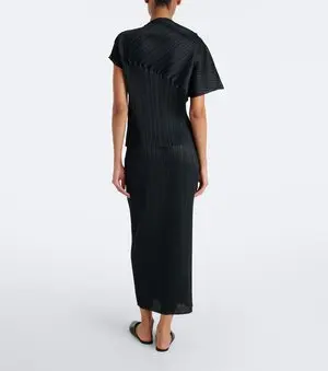 Issey Miyake Basics Pleated Maxi Skirt