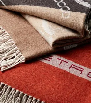 Etro Fringe-trimmed Wool Jacquard Throw