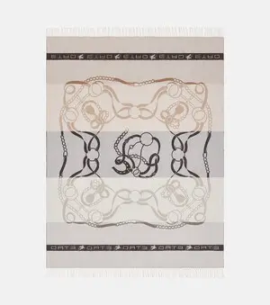 Etro Fringe-trimmed Wool Jacquard Throw